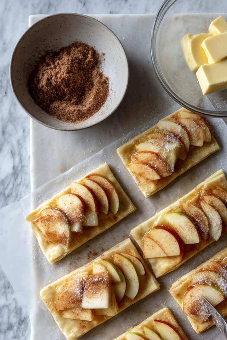 Easy Caramel Apple Puff Pastries Recipe - Marry Kitchen