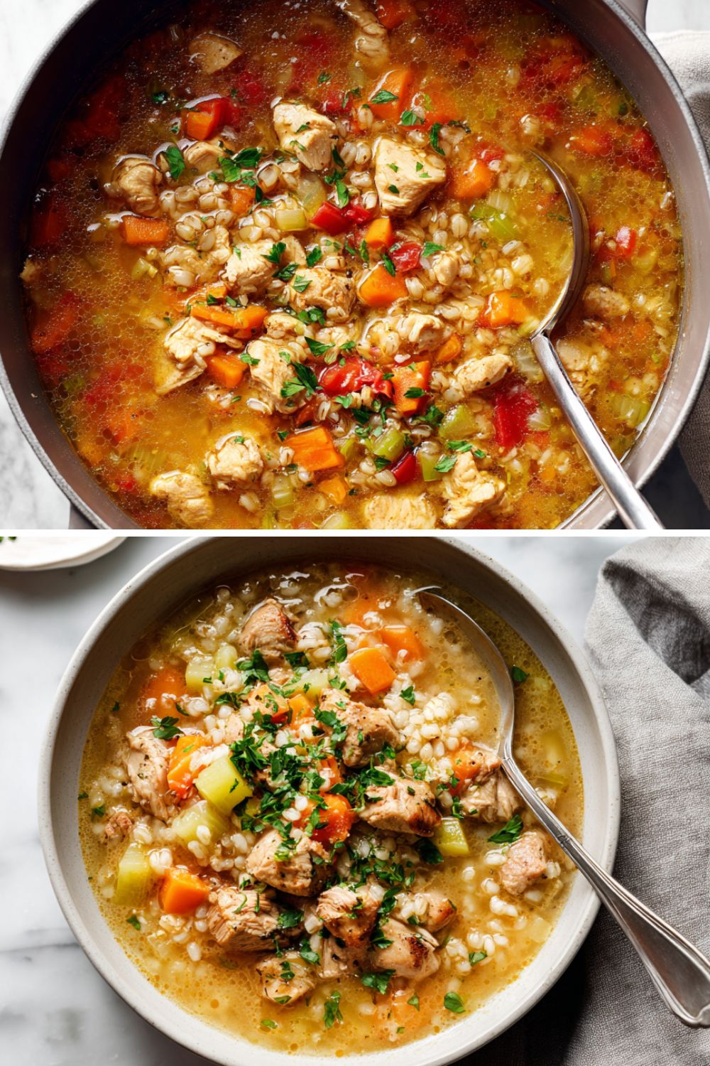 Chicken Barley Stew Recipe - Marry Kitchen