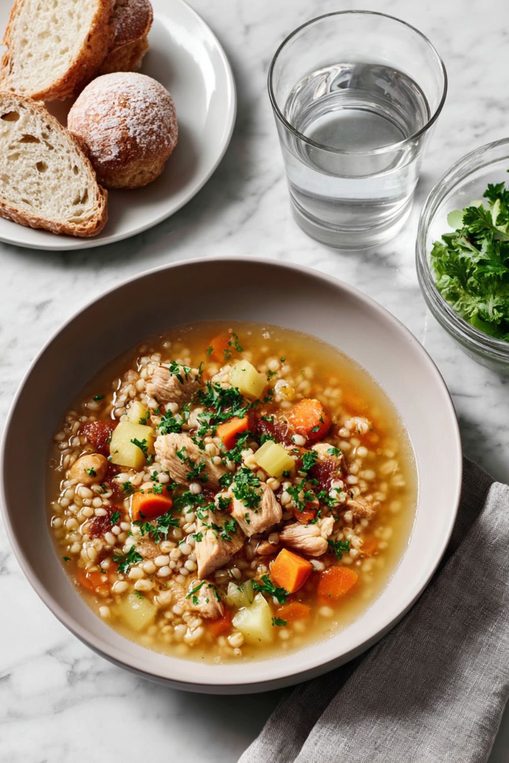 Chicken Barley Stew Recipe - Marry Kitchen