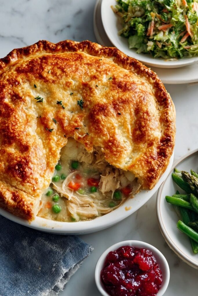 Chicken Pot Pie With Cheddar Crust Recipe - Marry Kitchen