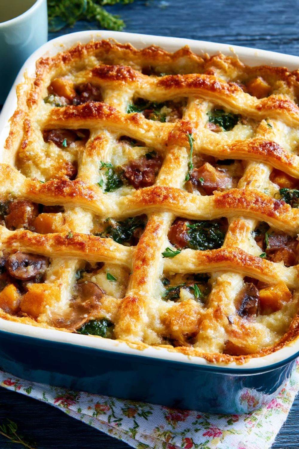 Curried Veggie Lattice Pot Pie Recipe - Marry Kitchen