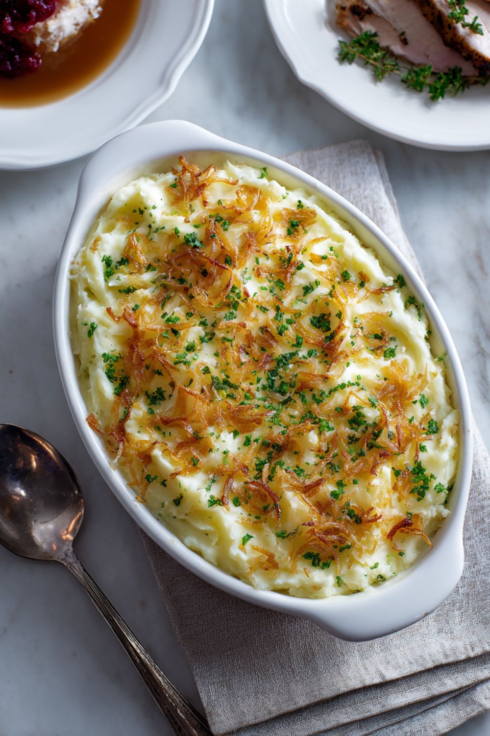 Baked Mashed Potatoes with Crispy Shallots Recipe - Marry Kitchen
