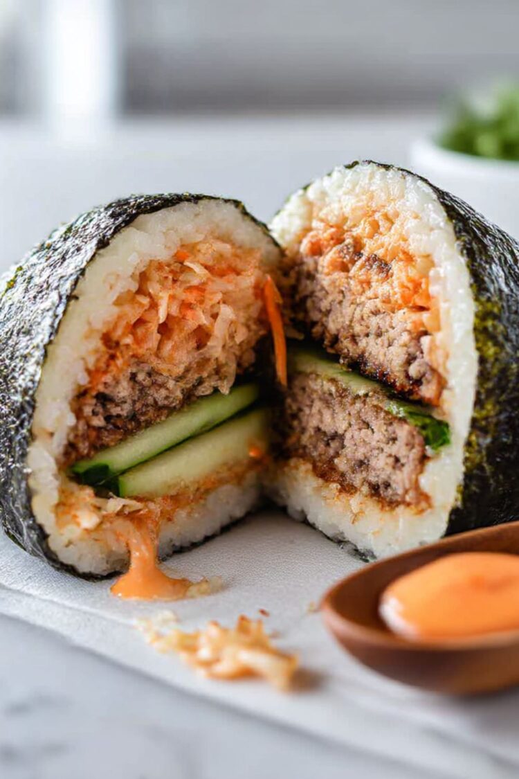 Korean Rice Burger Recipe - Marry Kitchen