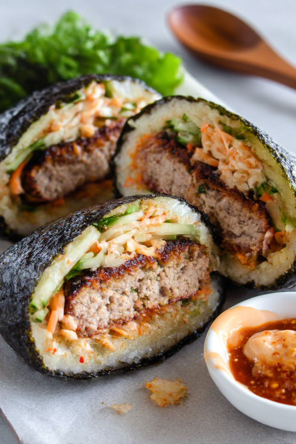 Korean Rice Burger Recipe - Marry Kitchen
