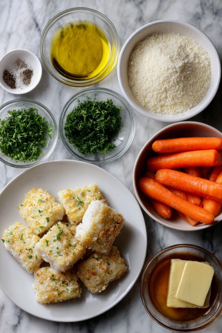 Parmesan Fish Sticks with Glazed Carrots Recipe - Marry Kitchen