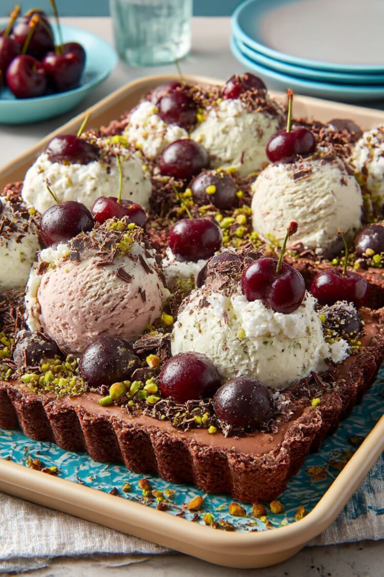Sheet Pan Ice Cream Sundae Recipe - Marry Kitchen
