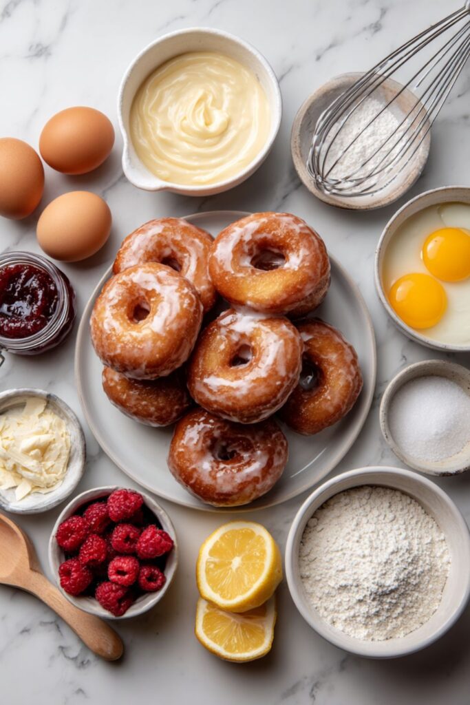 Doughnut Bread Pudding Recipe - Marry Kitchen