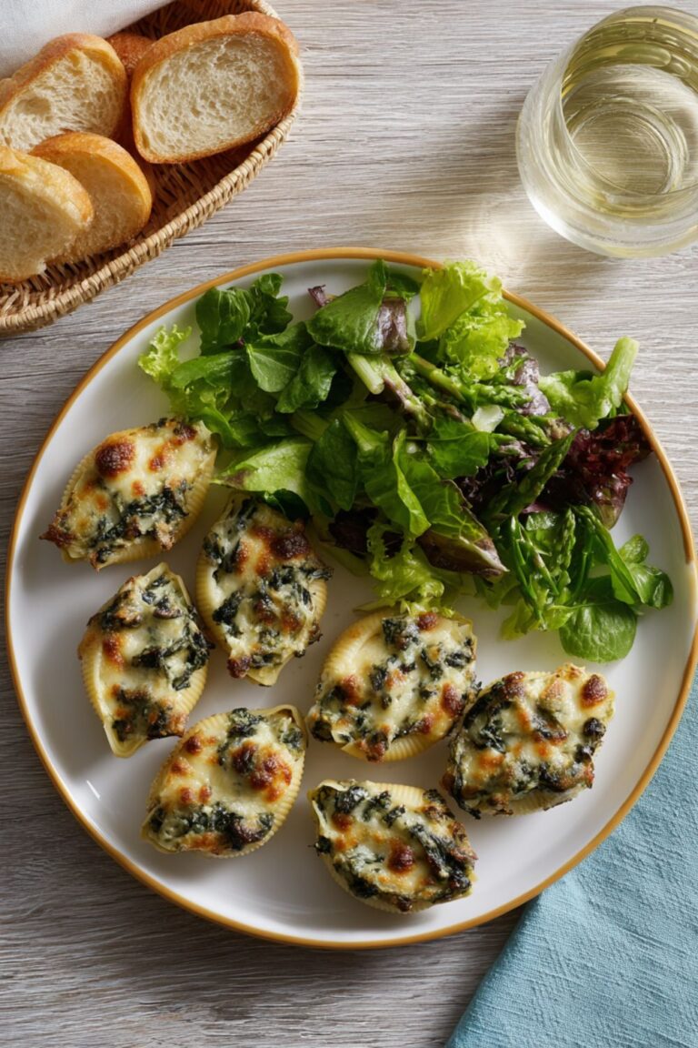 Spinach and Mushroom Stuffed Shells Recipe - Marry Kitchen